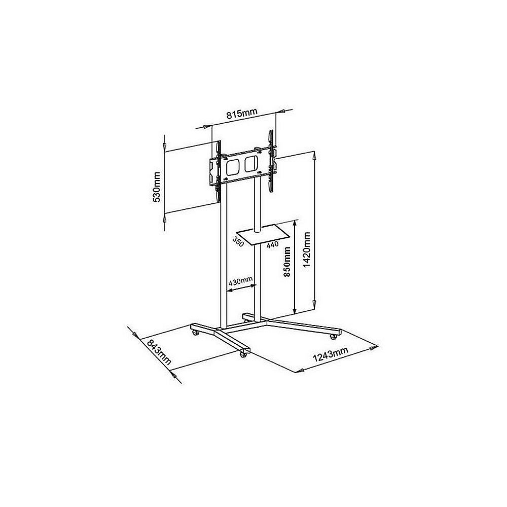 SUPPORT ECRAN A ROULETTES