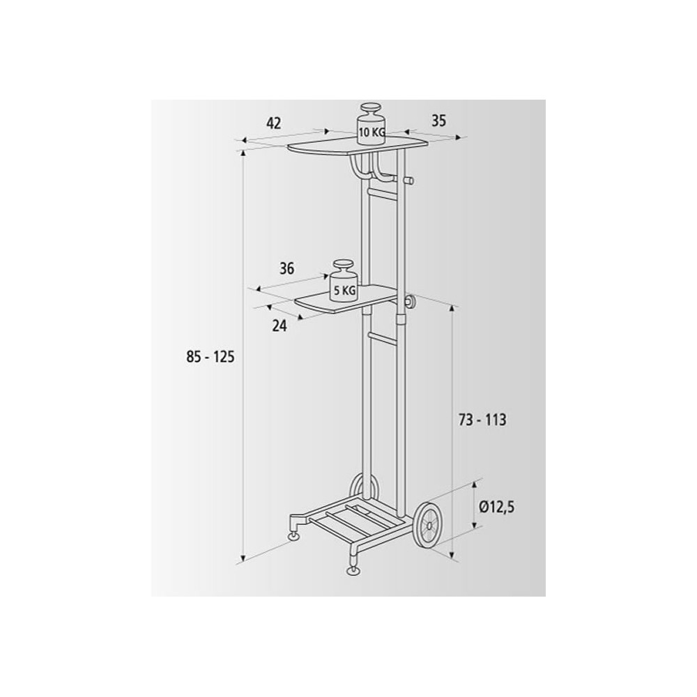 TABLE DE PROJECTION STANDMASTER 1 Tables et meuble à roulettes 0,...