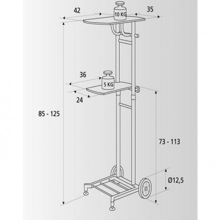 TABLE DE PROJECTION STANDMASTER 1 Tables et meuble à roulettes 0,...