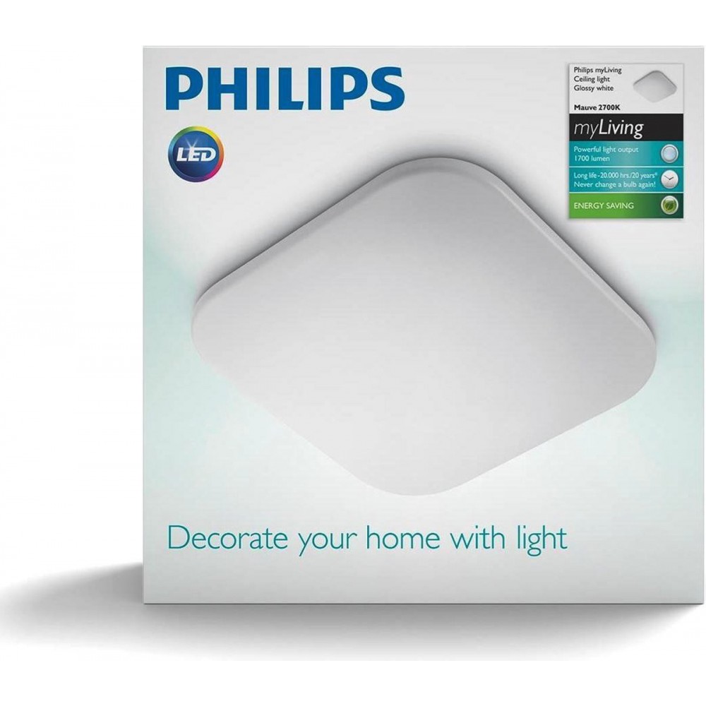 Plafonnier LED PHILIPS Mauve 17W