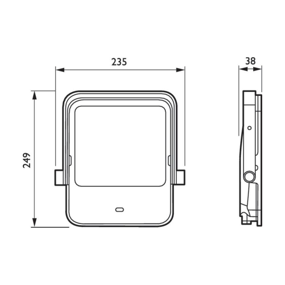 Projecteur LED PHILIPS Ledinaire Mini 50W IP65 BVP154 avec Détecteur de Mouvement