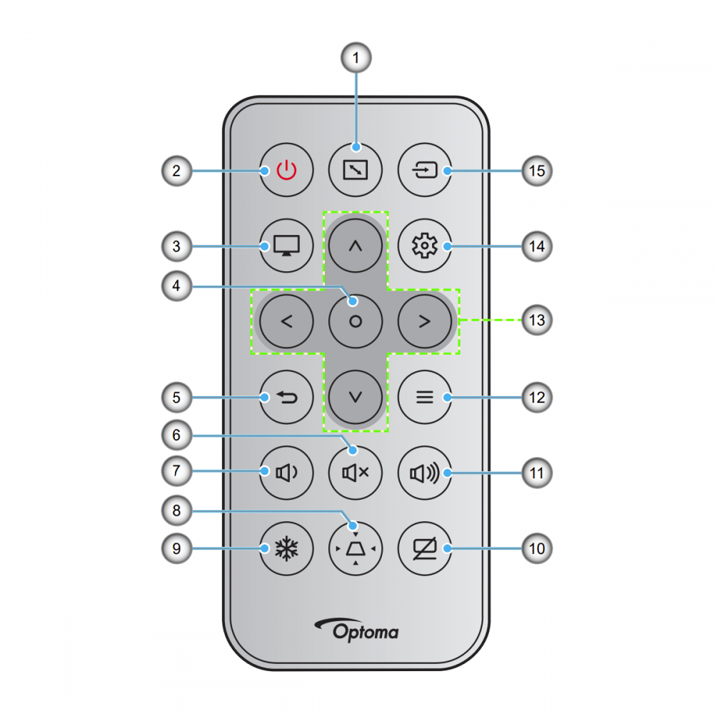 Télécommande Optoma ZH350ST ZW350e ZH450