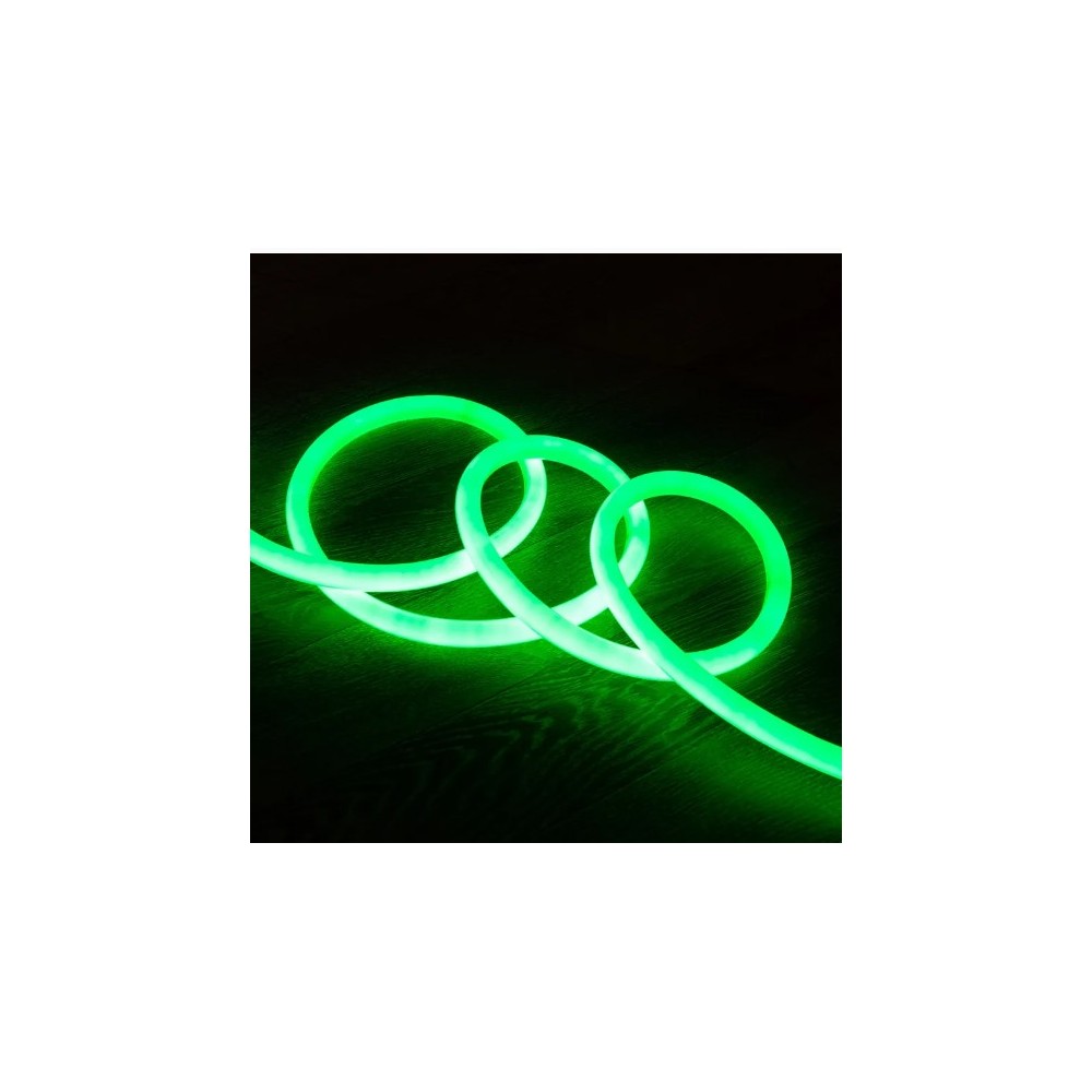 Bobine Néon LED Flexible 360º Rond Dimmable 220V AC 120LED/m IP67 Verte ...